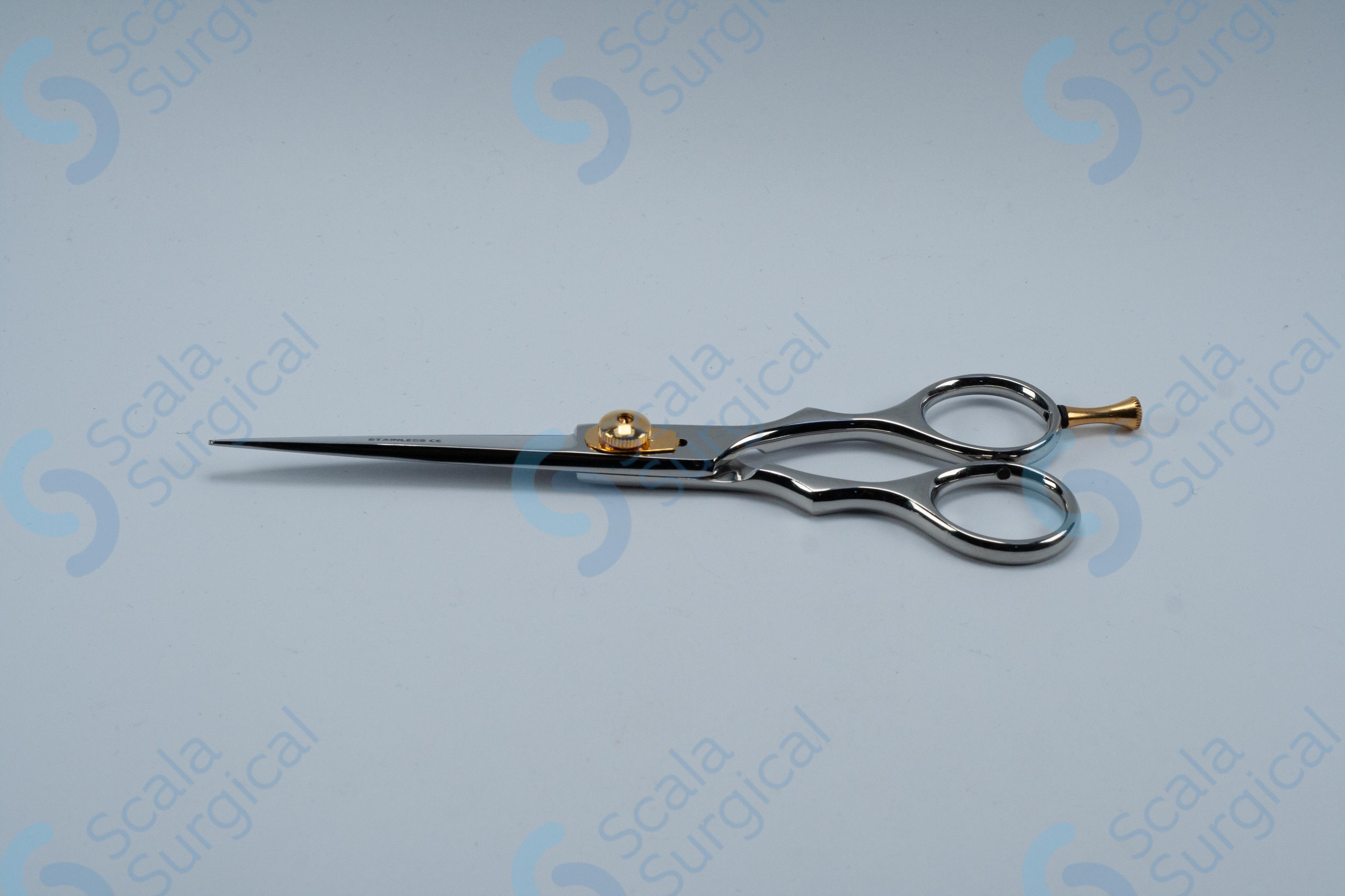 Barber Scissors Straight With Replaceable Finger Rest and Screw(154mm ...