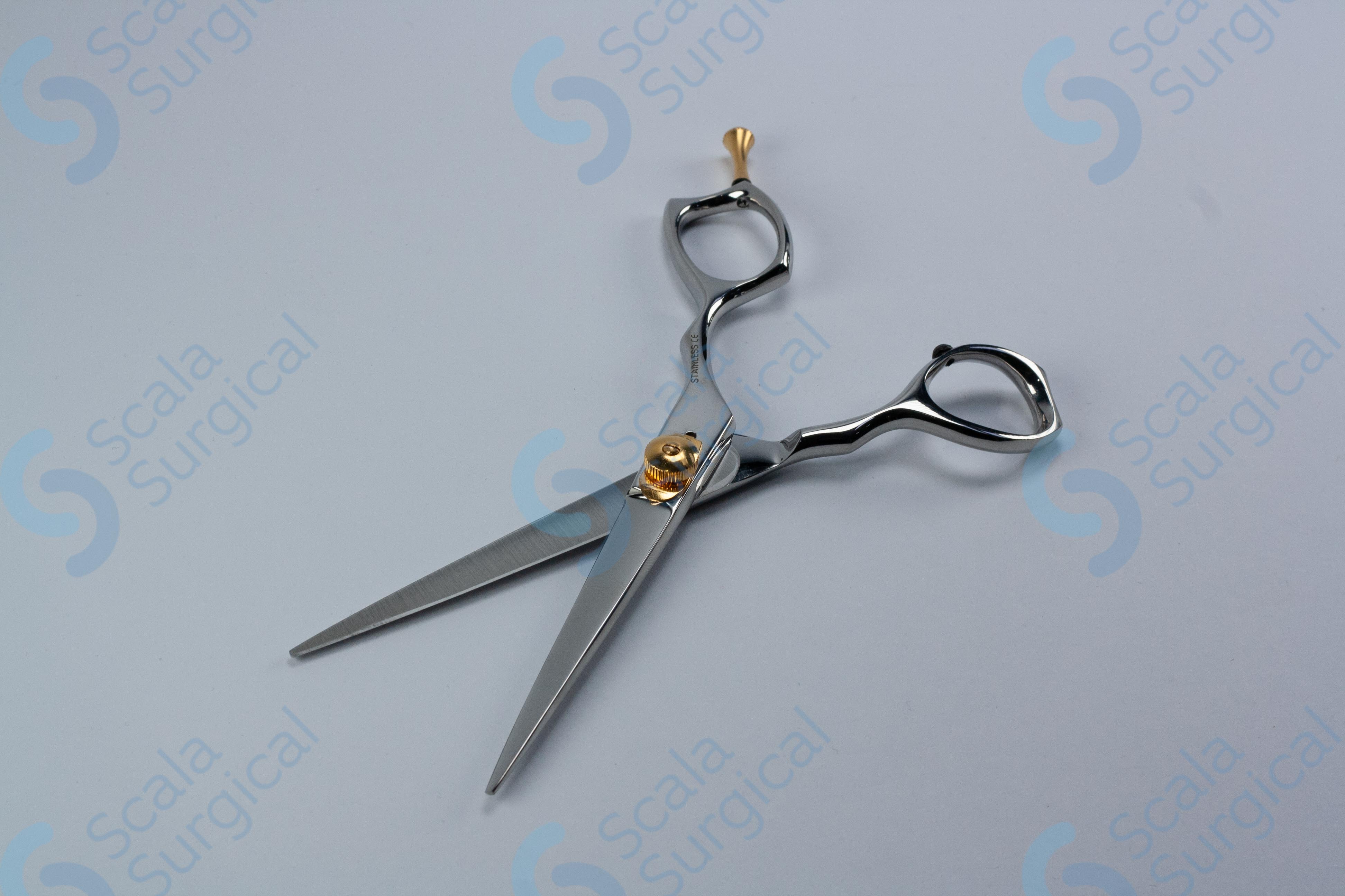Barber Scissors Straight with Finger Rest Screw Twist Handle (151mm ...