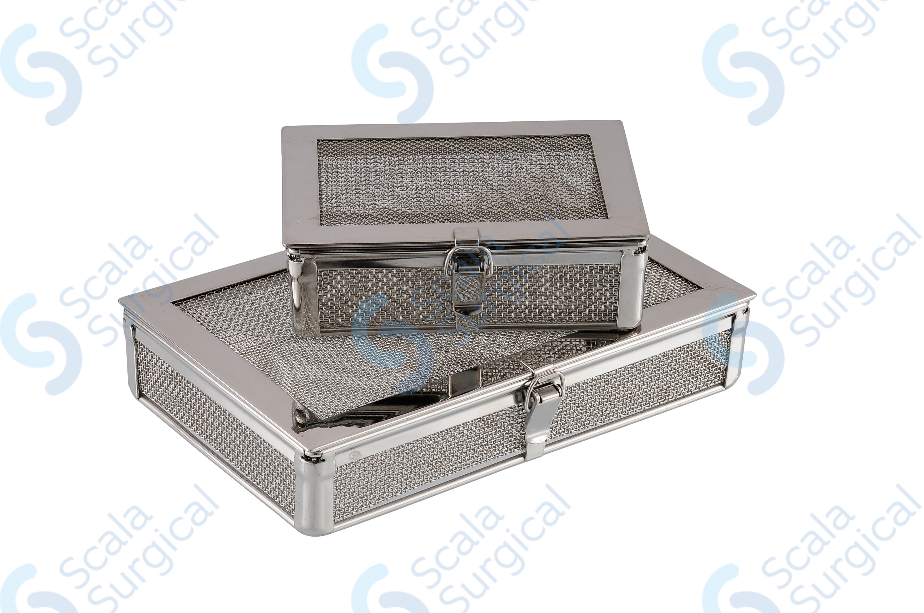 Fine Mesh Basket with Reinforced Rim Take off Lid and Lock (Size: 380 ...