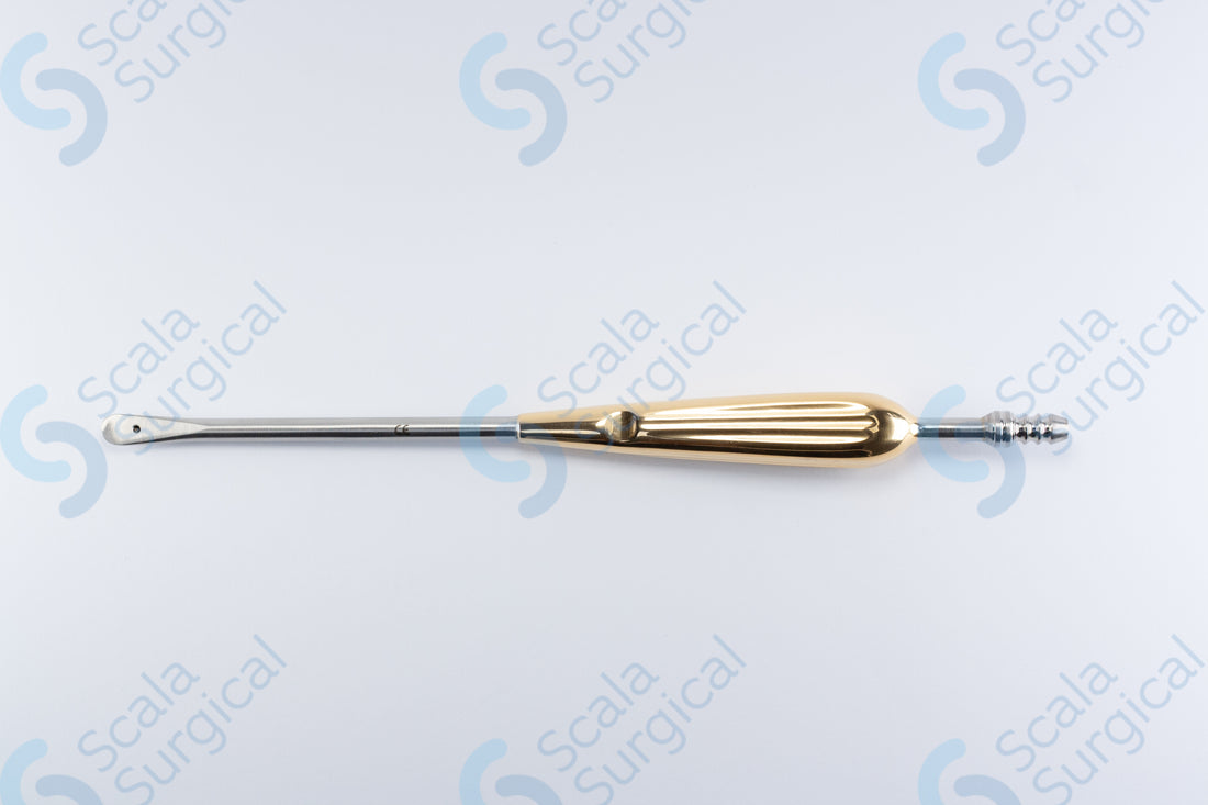 Suction Elevator Slight Curve Gold Handle (Elevator Length x Width: 25 ...