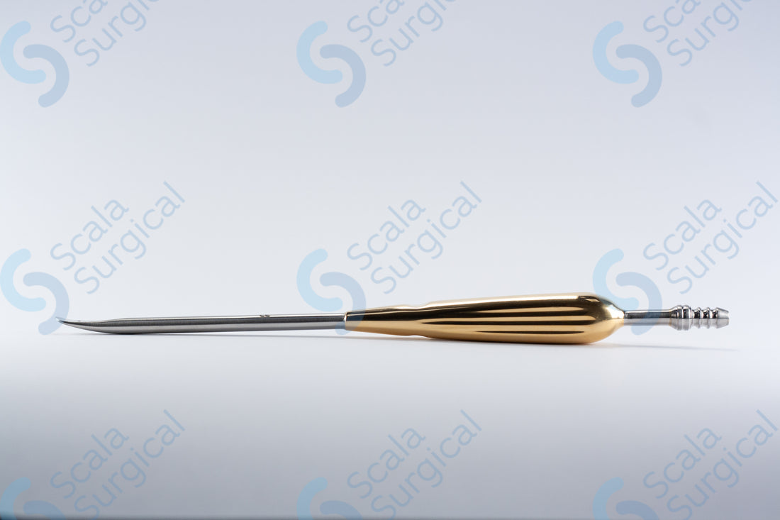 Suction Elevator Slight Curve Gold Handle (Elevator Length x Width: 25 ...